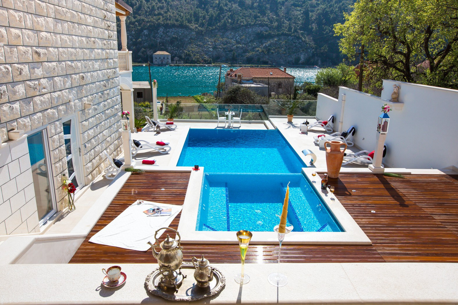 Seafront pool Villa Rozat Dubrovnik Riviera - Santo